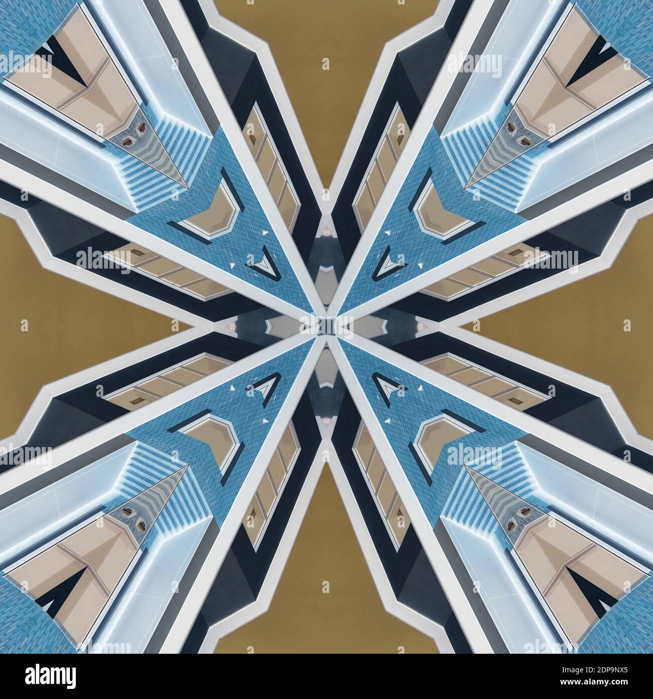 A vertical kaleidoscope pattern of an architectural design Stock Photo ...