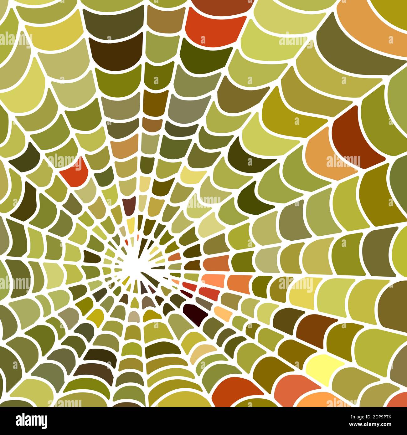 abstract vector stained-glass mosaic background - green and brown Stock ...