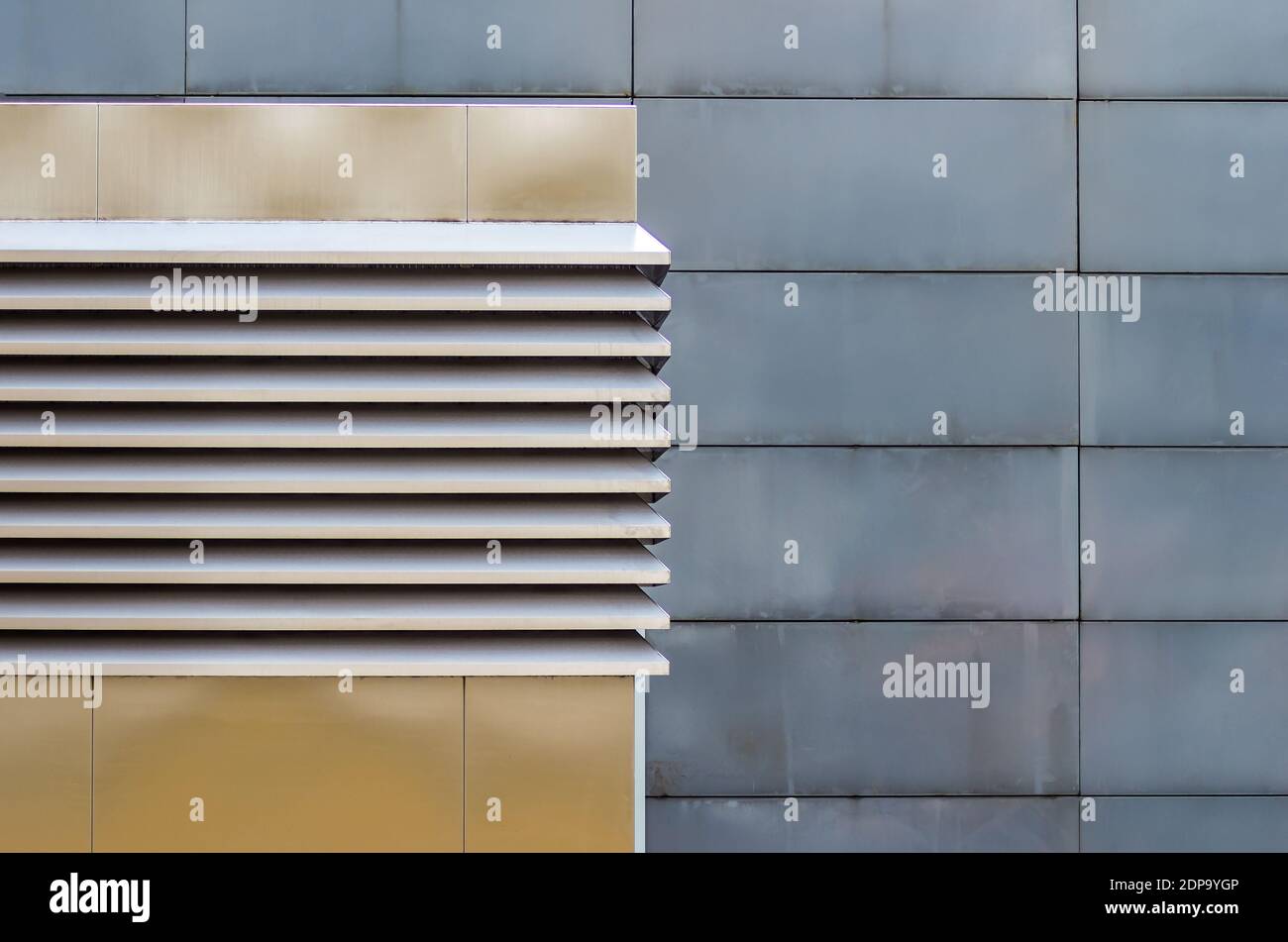 A closeup of lines and textures of a modern architectural building ...