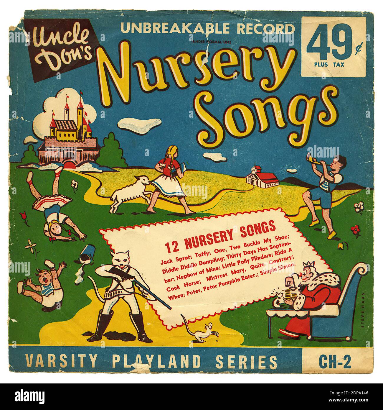 Uncle Don's Nursery Songs - Vintage Record Cover Stock Photo - Alamy