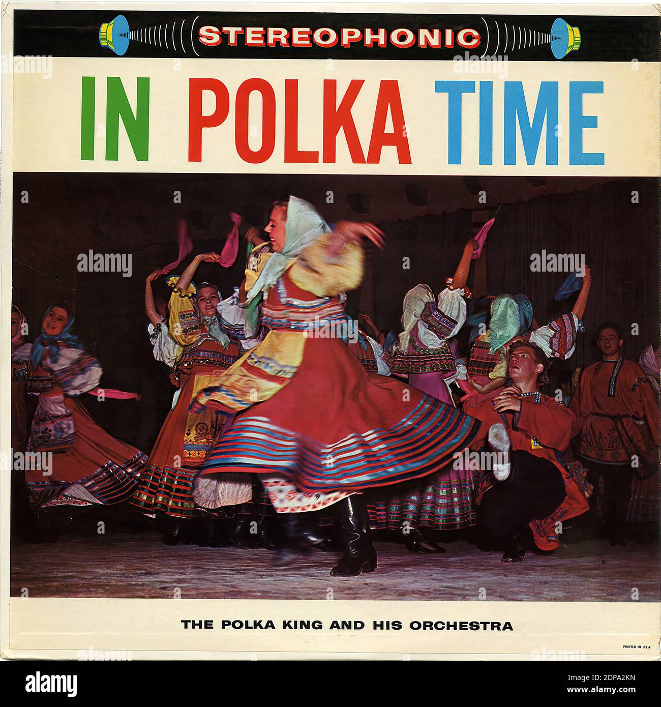 In Polka Time - Vintage Record Cover Stock Photo - Alamy