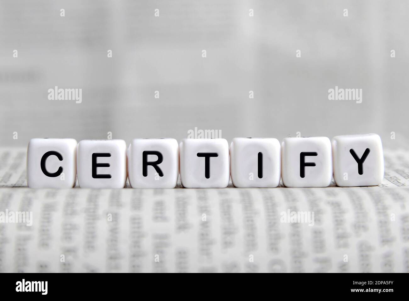 Certify hi-res stock photography and images - Alamy