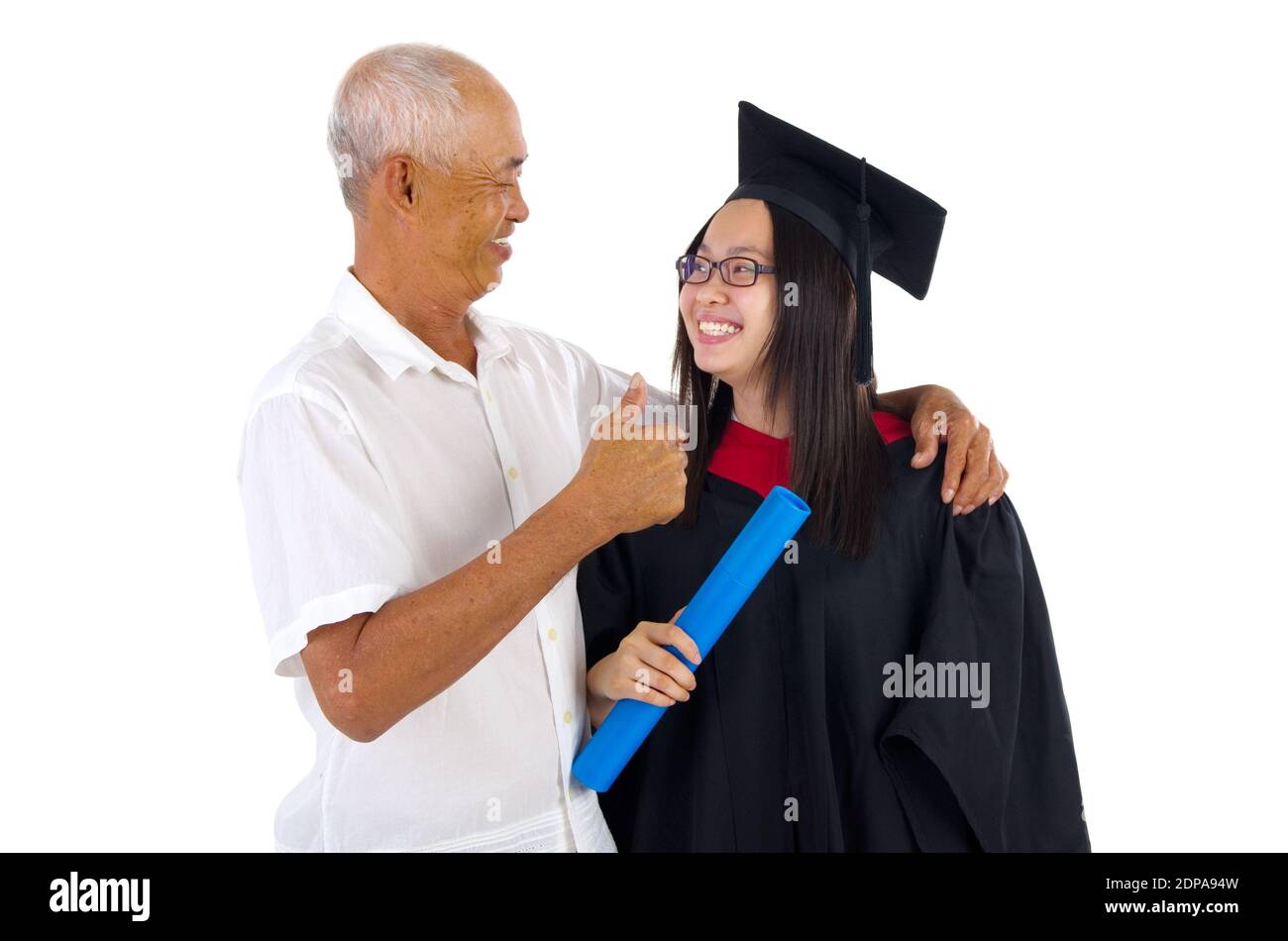 Indian daughter and father graduation hi-res stock photography and ...