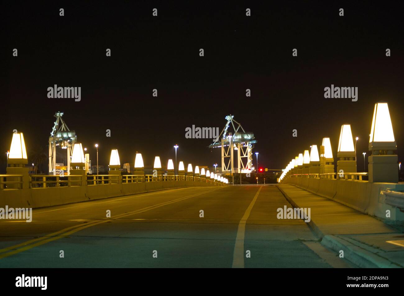 Deserted bridge to Palm Island In Miami Beach Stock Photo - Alamy