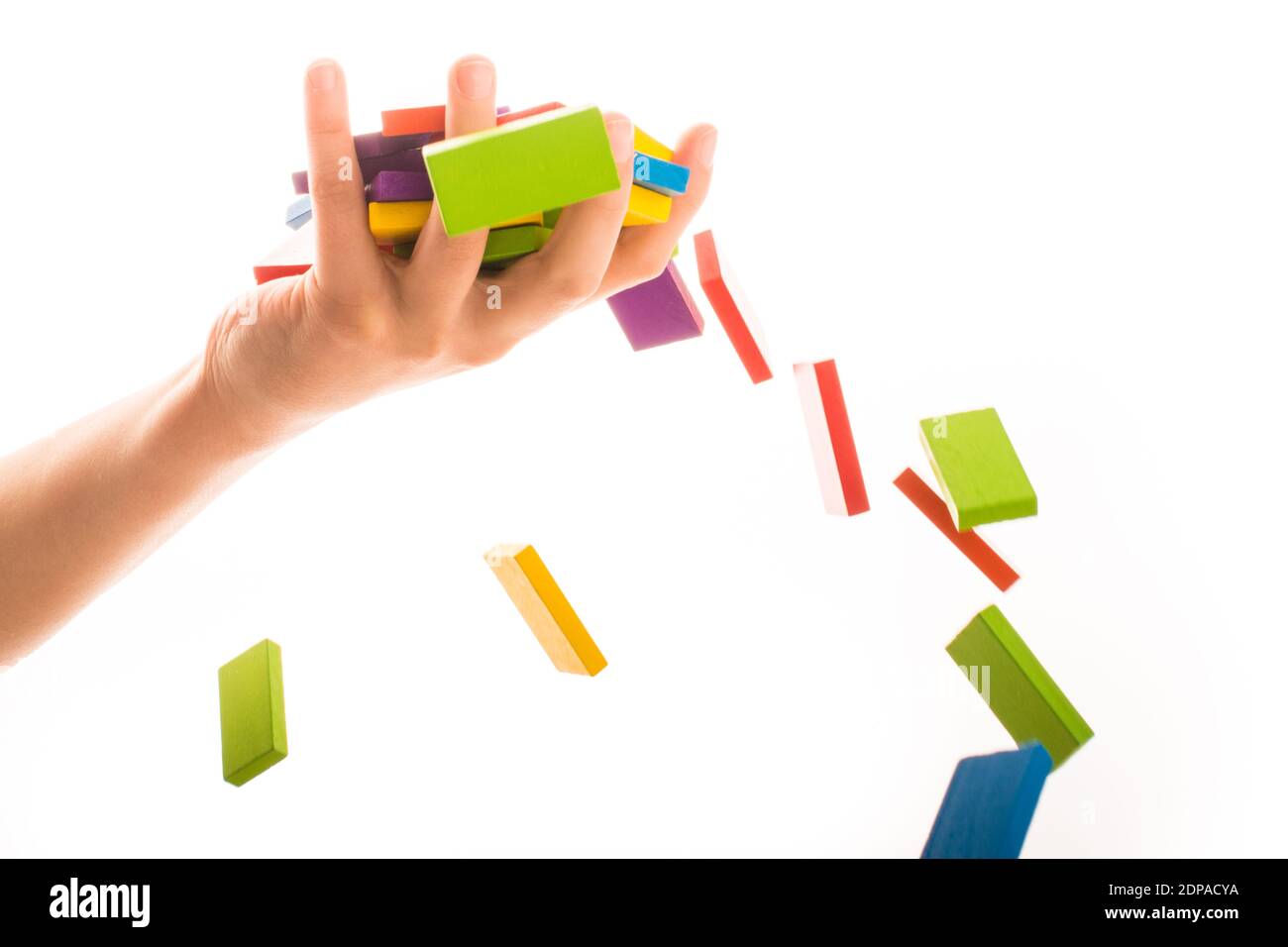 Blocks falling Cut Out Stock Images & Pictures - Alamy