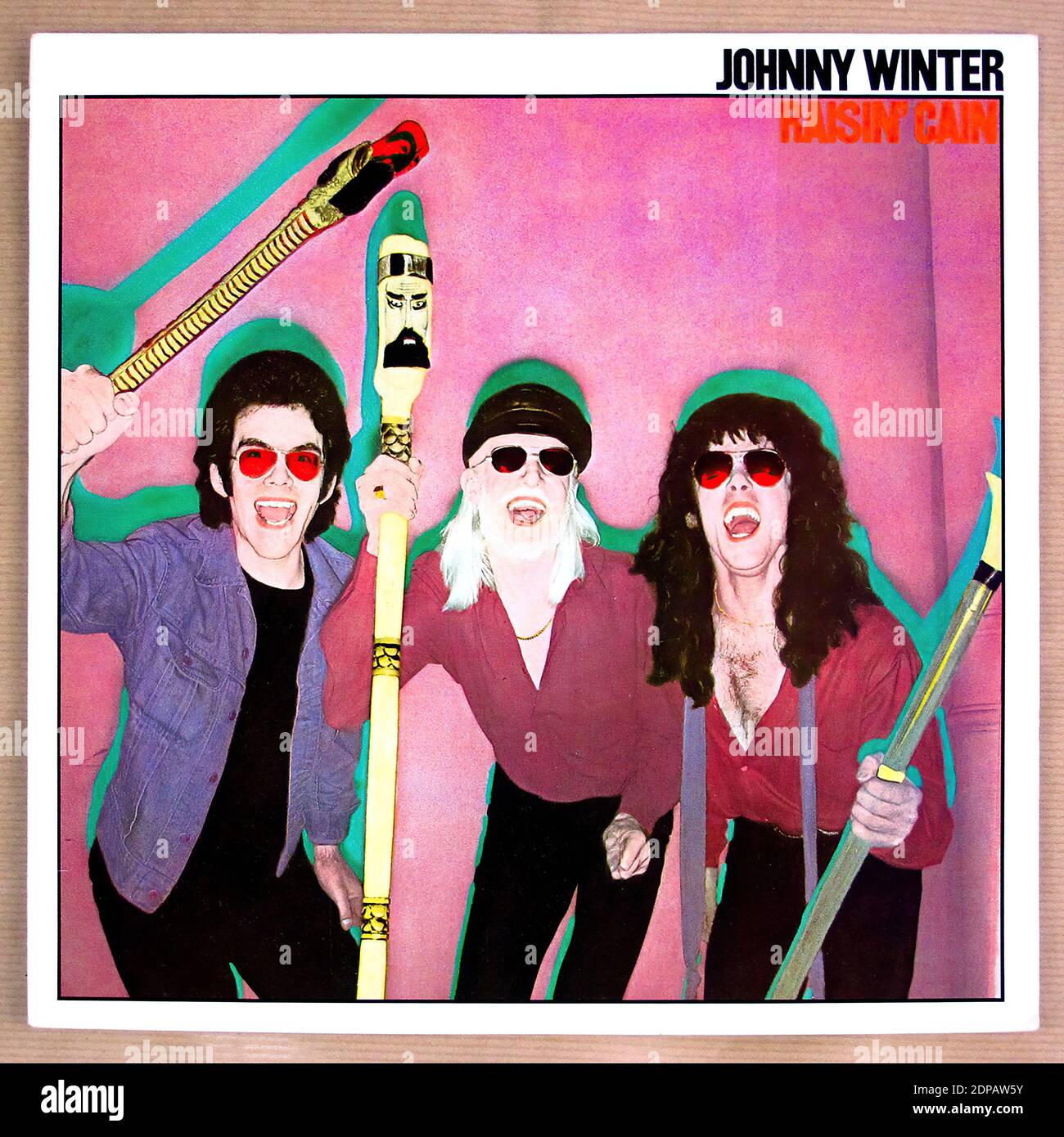 JOHNNY WINTER RAISIN CAIN - Vintage Vinyl Record Cover Stock Photo - Alamy