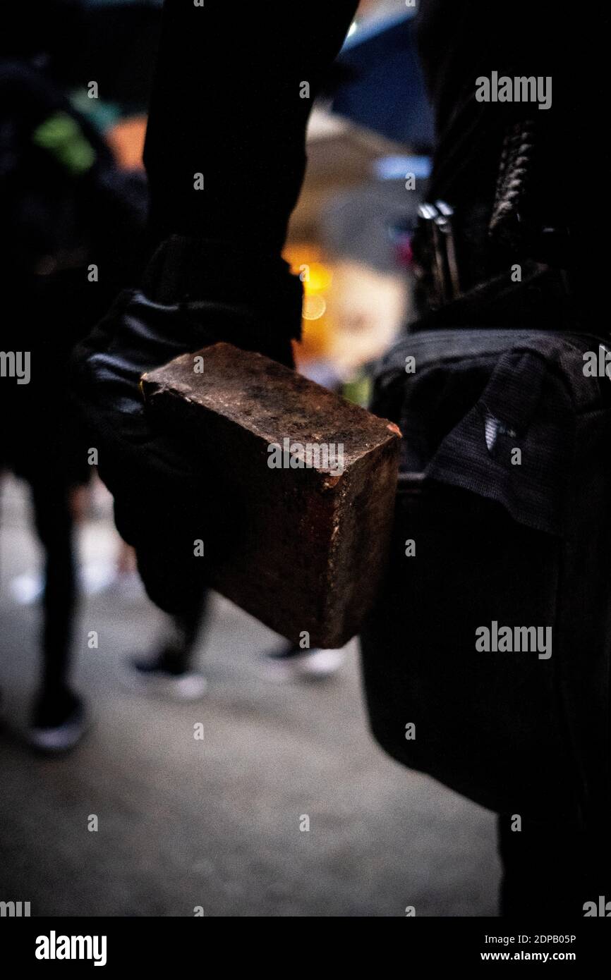 Great march of the pro-democracy movement for the New Year. Hong Kong ...