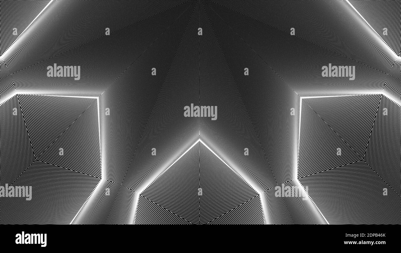 Jan 01, 1970: An illustration of a star created by lights on a black ...