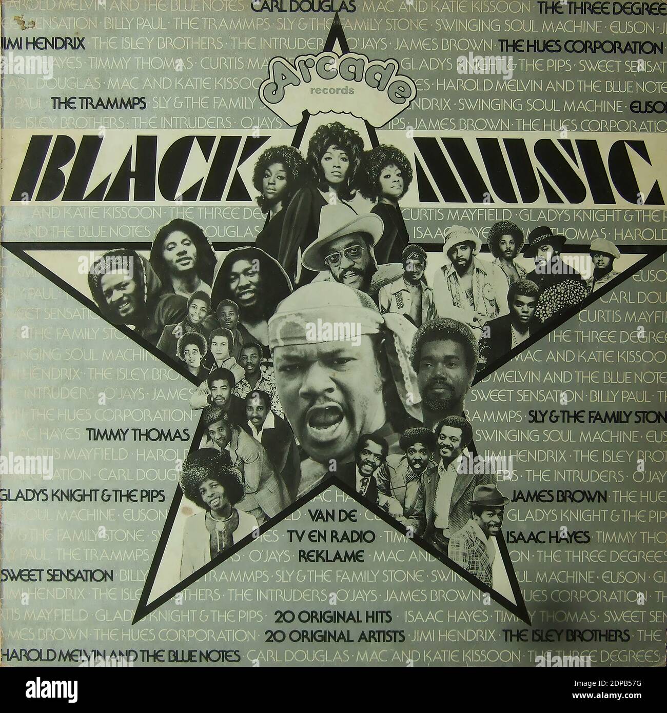 Black Music - Vintage vinyl album cover Stock Photo - Alamy