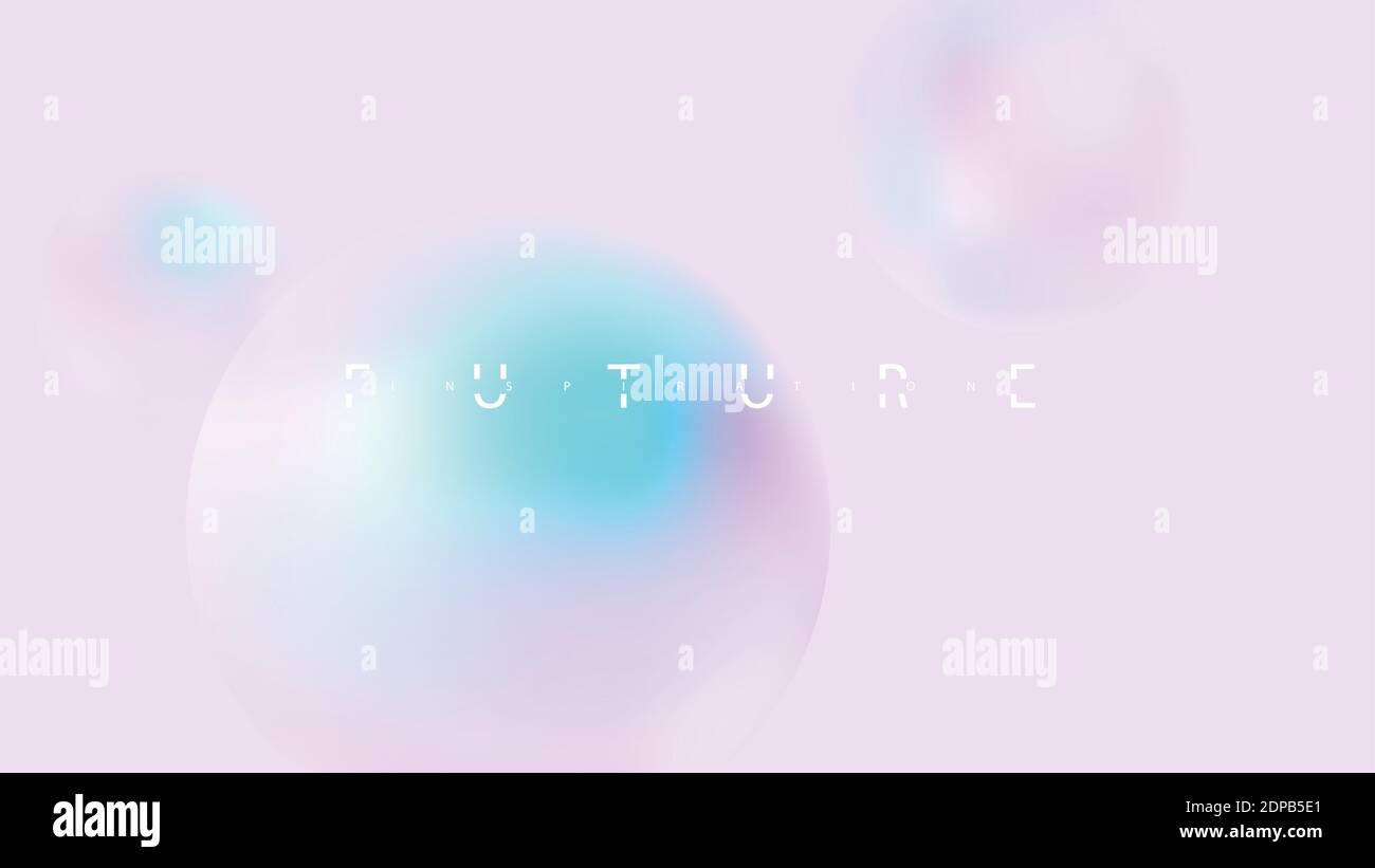 Creative fluid shapes composition wallpaper. Minimal bubbles gradient ...