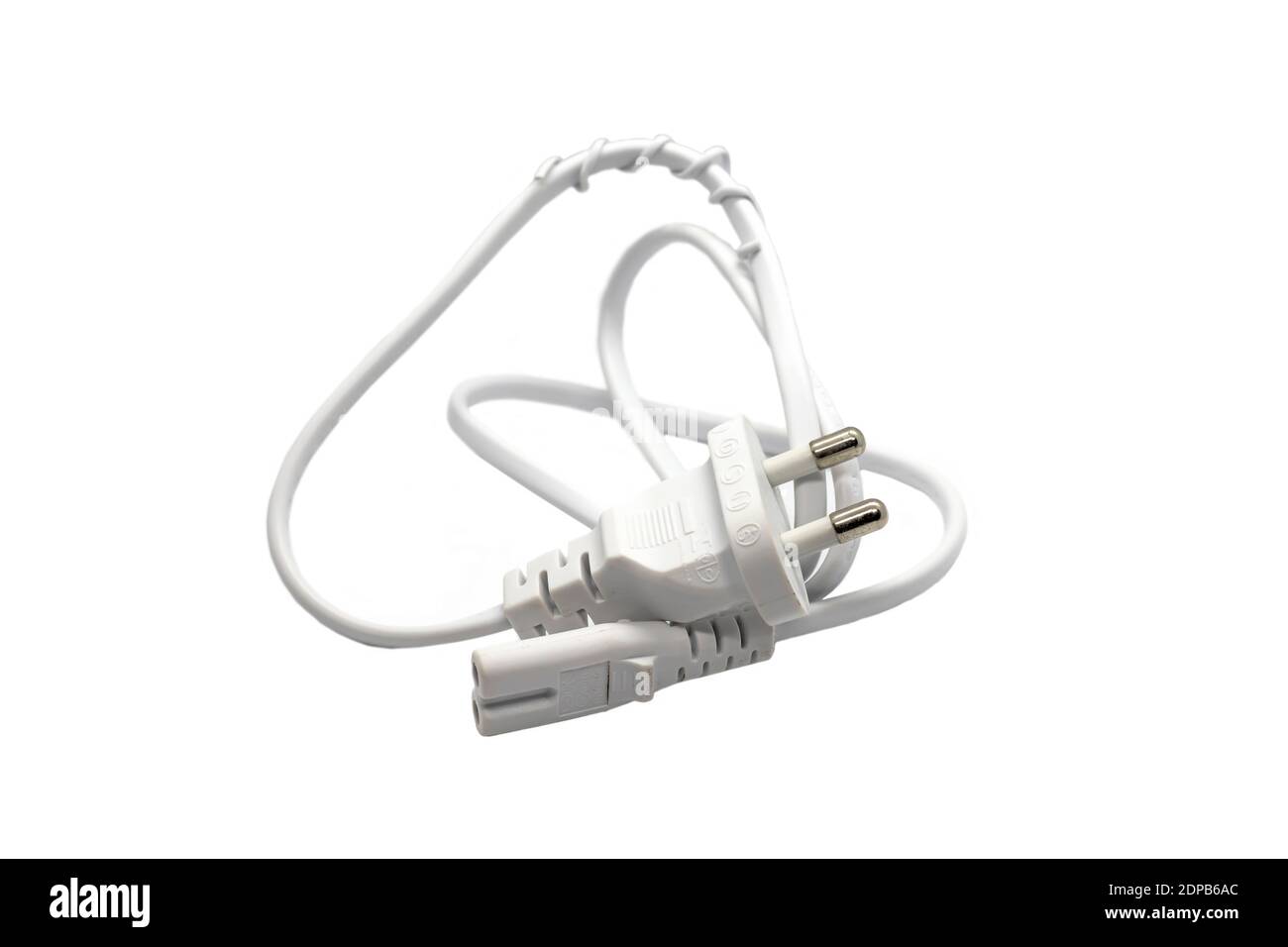 White electric Power Cable isolated on white backgrounds Stock Photo ...