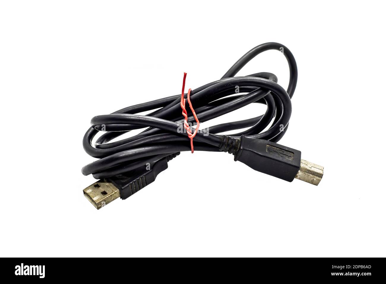 USB cable for hard disk drive on white backgrounds Stock Photo - Alamy