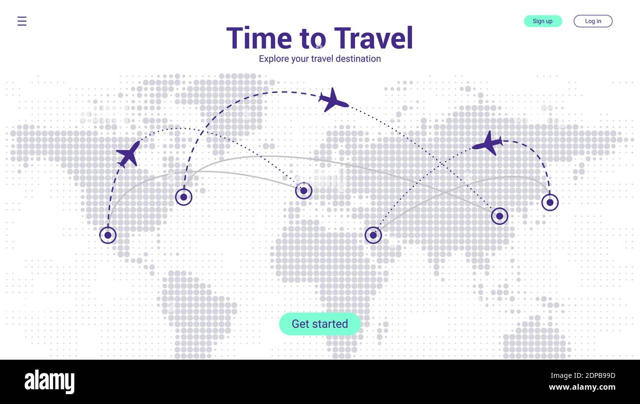 Flight route map Stock Vector Images - Alamy