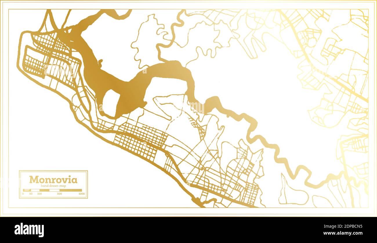 Monrovia map hi-res stock photography and images - Alamy