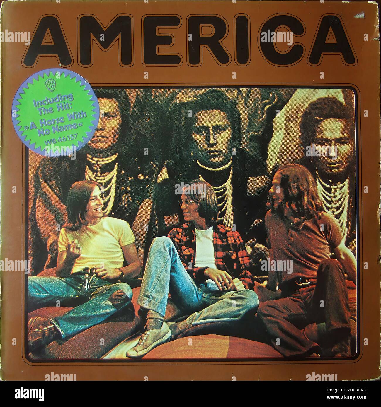 America - First Album - Vintage vinyl album cover 3 Stock Photo - Alamy
