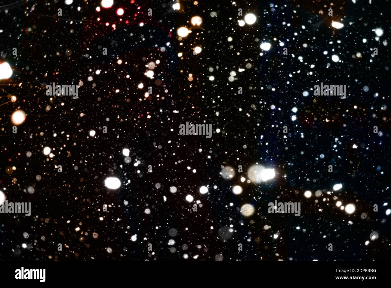 Falling snow flakes on black background, useful for overlays Stock ...