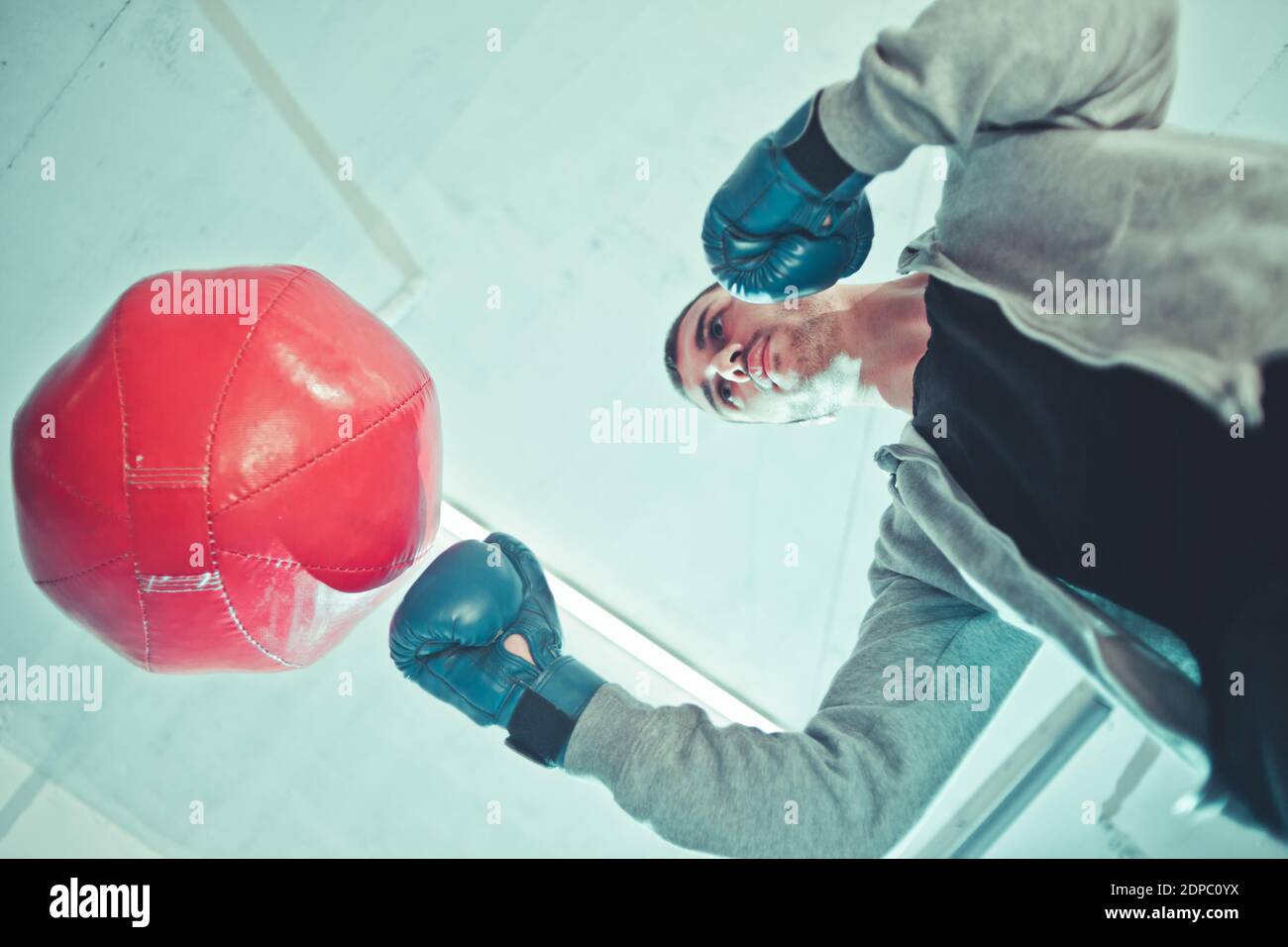 Man fighter trains punches hi-res stock photography and images - Alamy