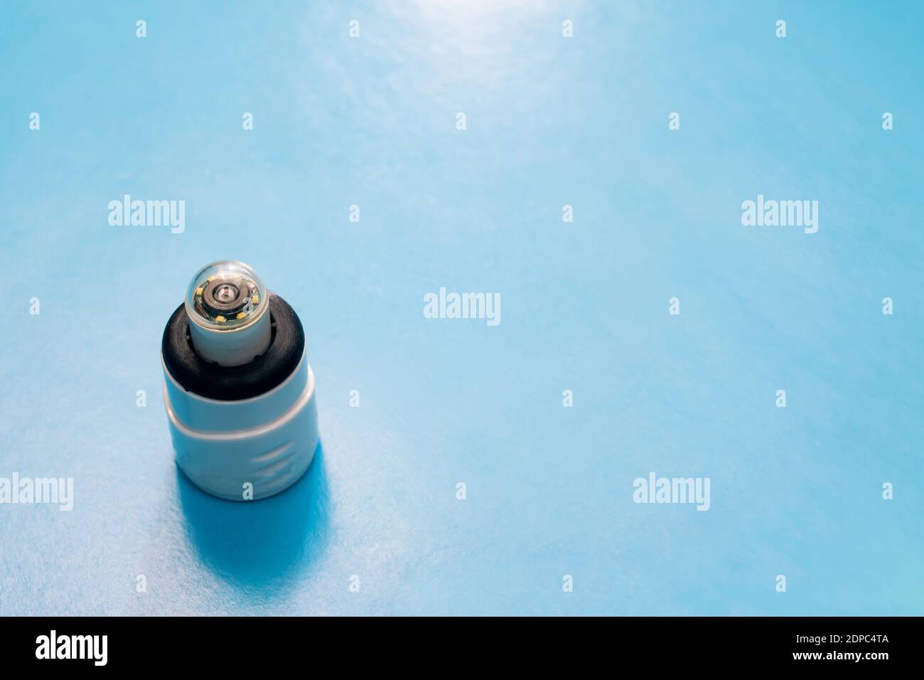 Capsule with camera for capsular endoscopy close up on white background ...