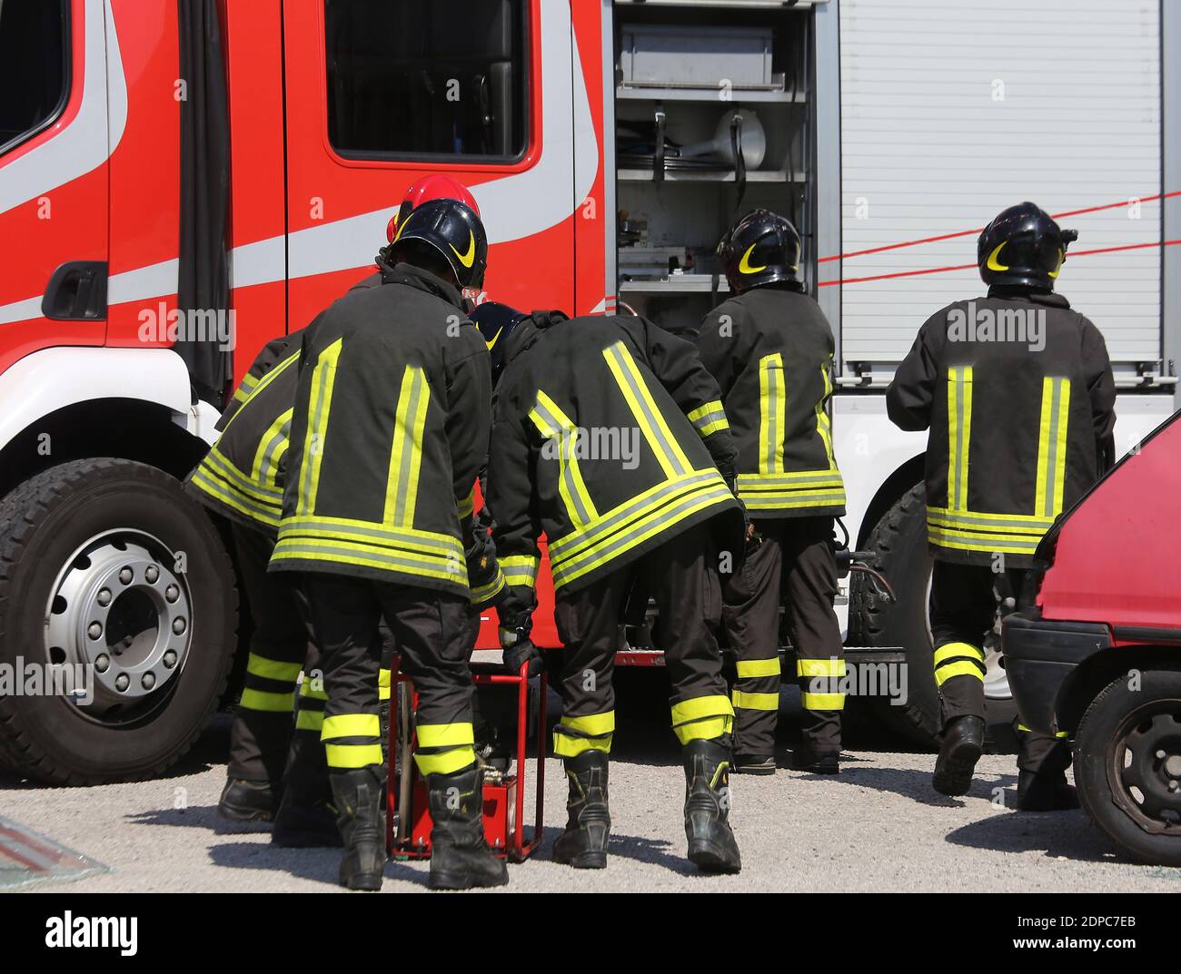 Firetruck rear hi-res stock photography and images - Alamy