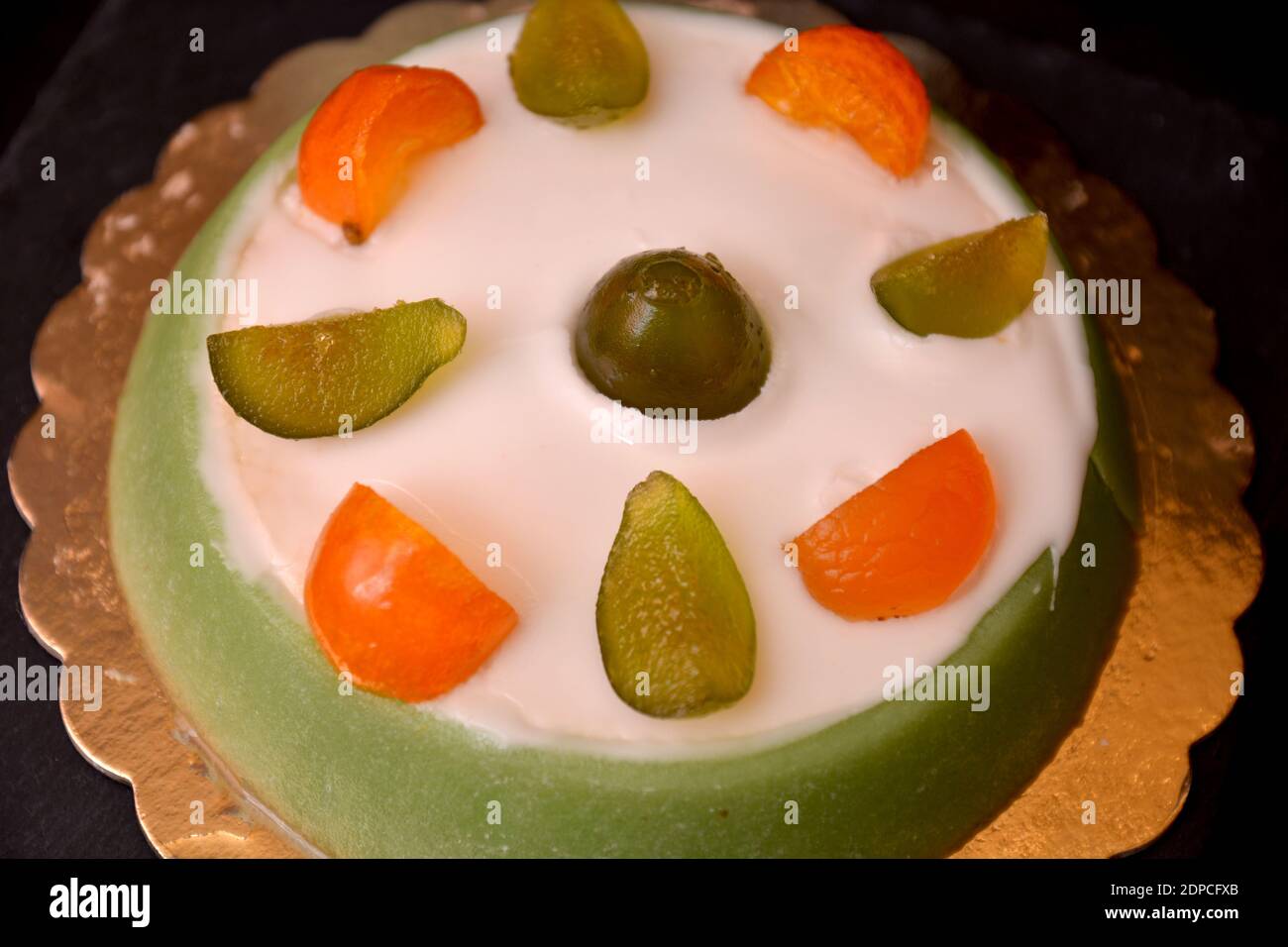 cassata siciliana italian sweet cake with ricotta cheese marzipan ...