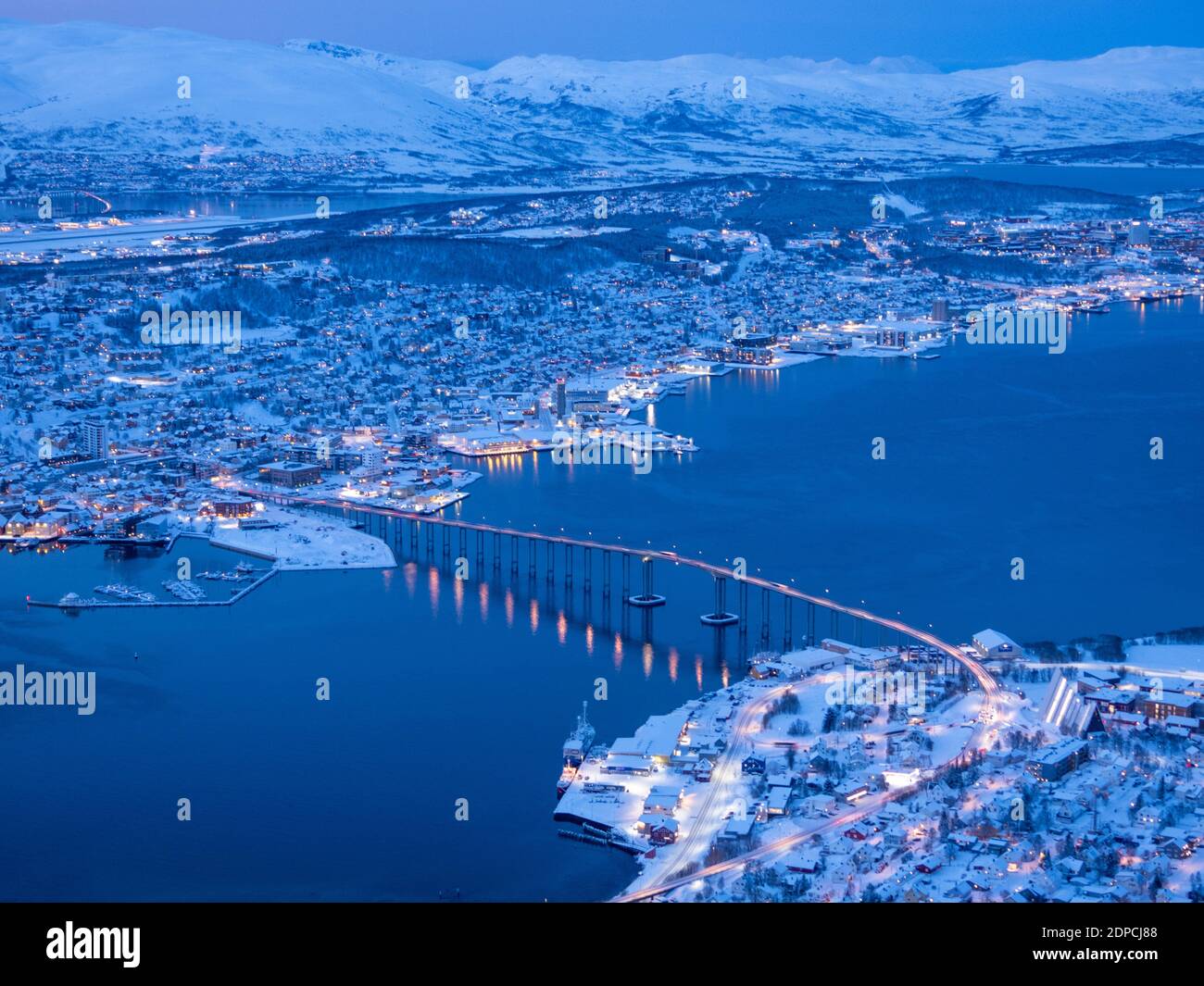 The Tromso Bridge is a road bridge in the city of Tromso which is ...