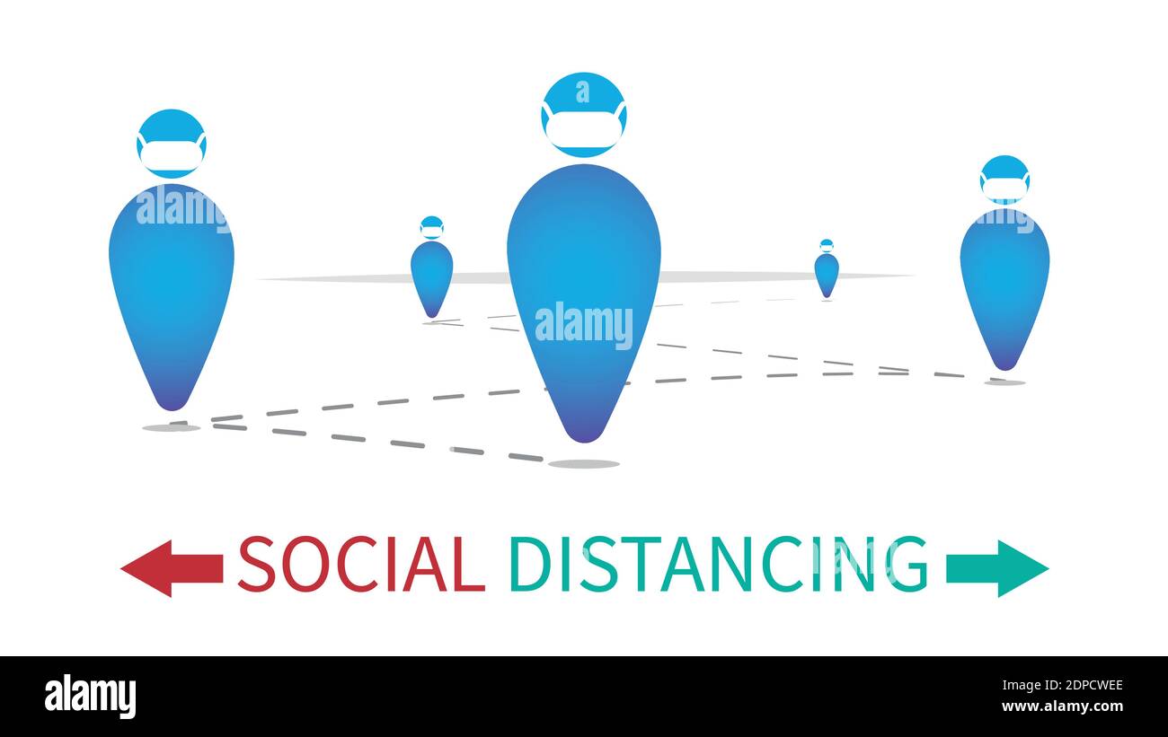 Social distancing original new normal handshake flat design editable ...