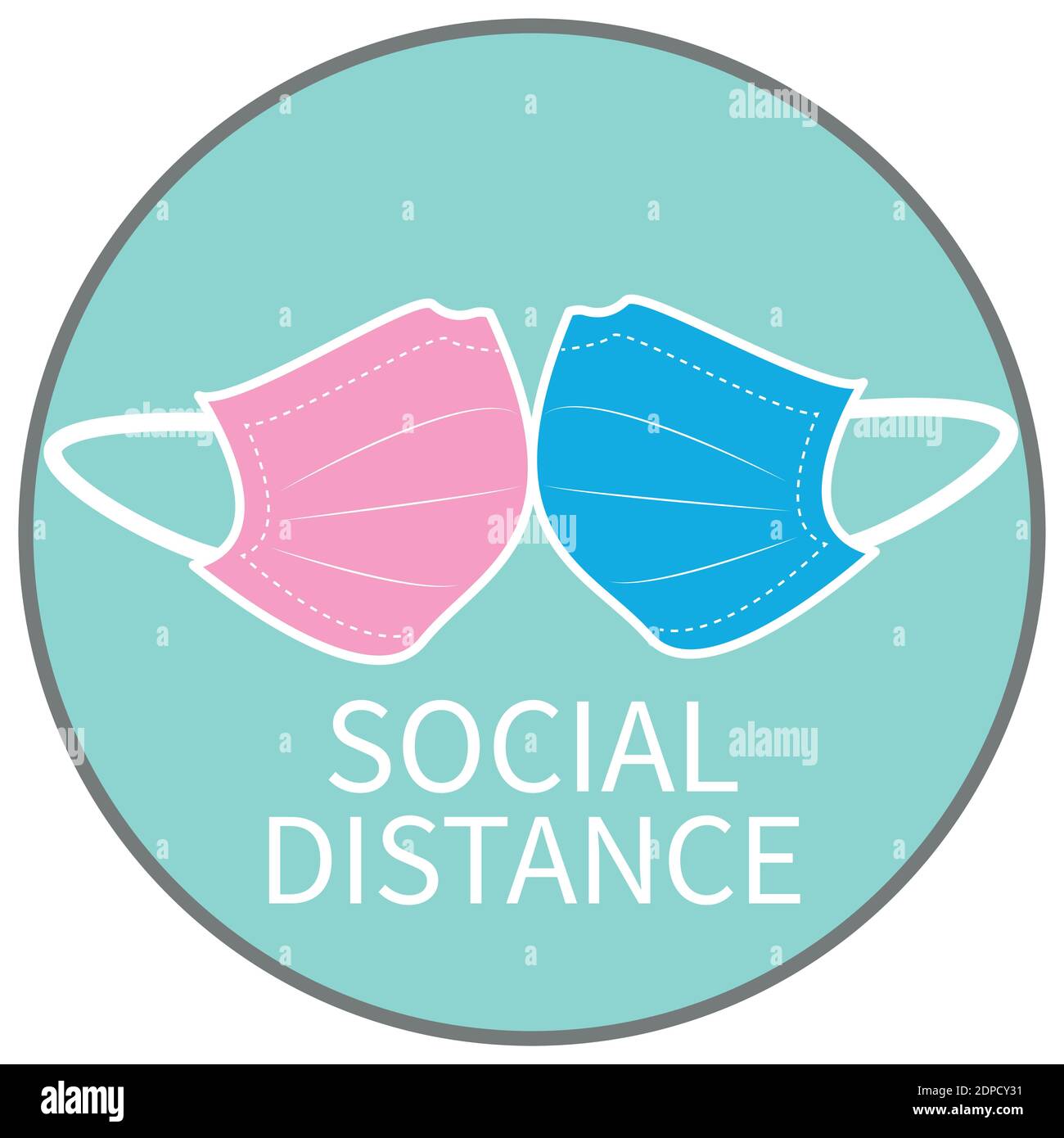 Social distancing original new normal handshake flat design editable ...