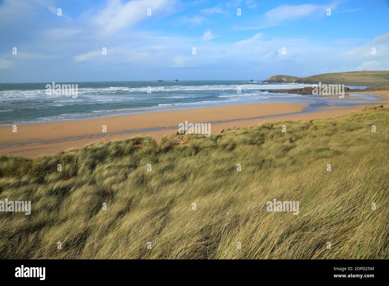 Constantine bay - winter view, North Cornwall, England, UK Stock Photo ...