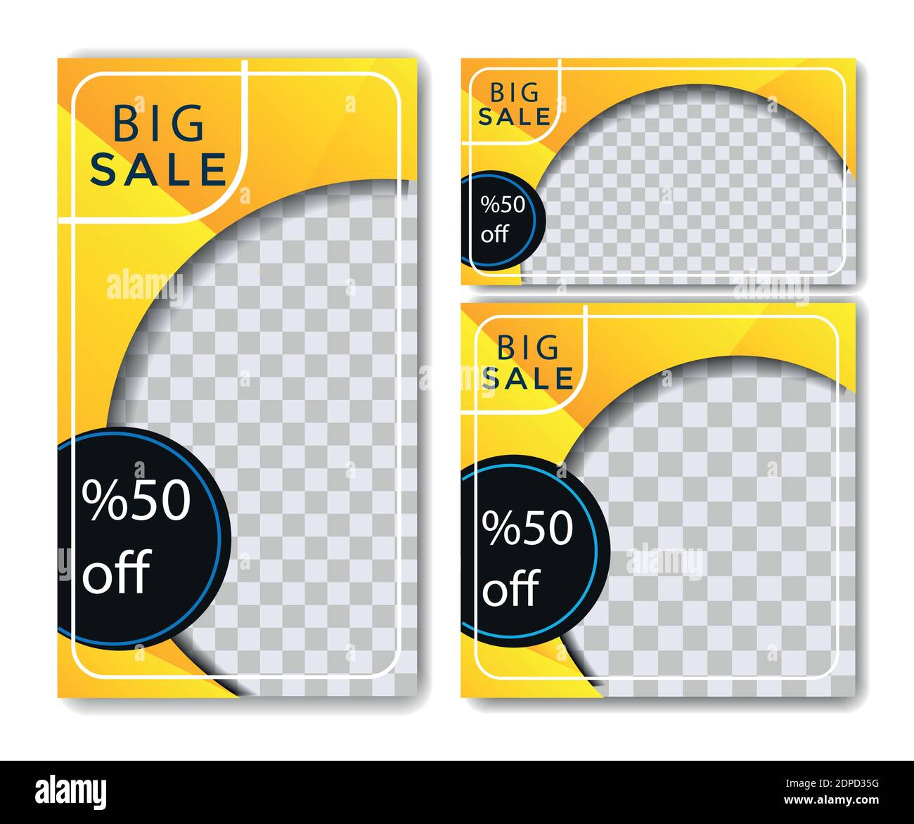 Promotion post design banner Cut Out Stock Images & Pictures - Alamy