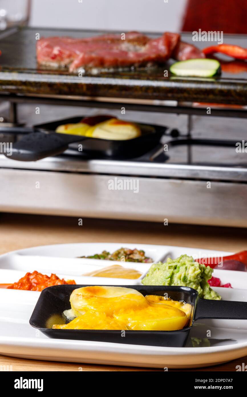 Raclette top view hi-res stock photography and images - Alamy