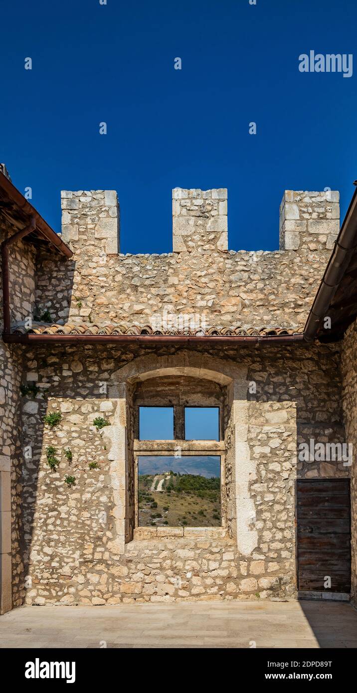 September 13, 2020 - Capestrano, Abruzzo, Italy - The small village ...
