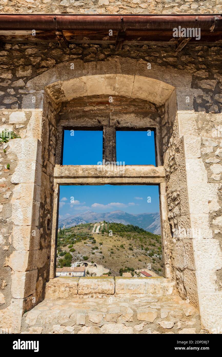 September 13, 2020 - Capestrano, Abruzzo, Italy - The small village ...