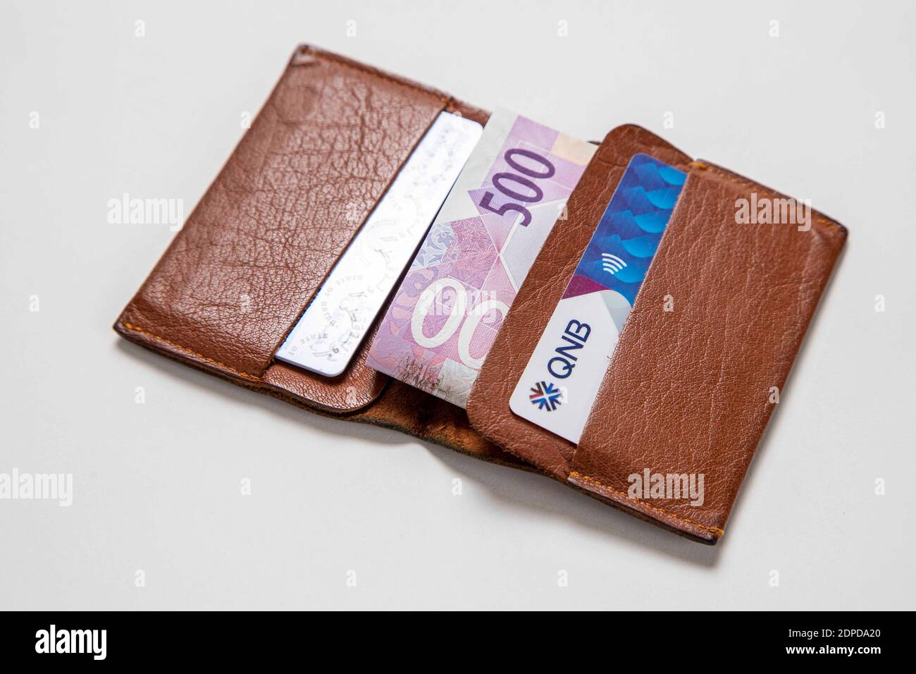 Qatar Currency New .Qatari Riyal ,Notes,500,100,50 on white background ...