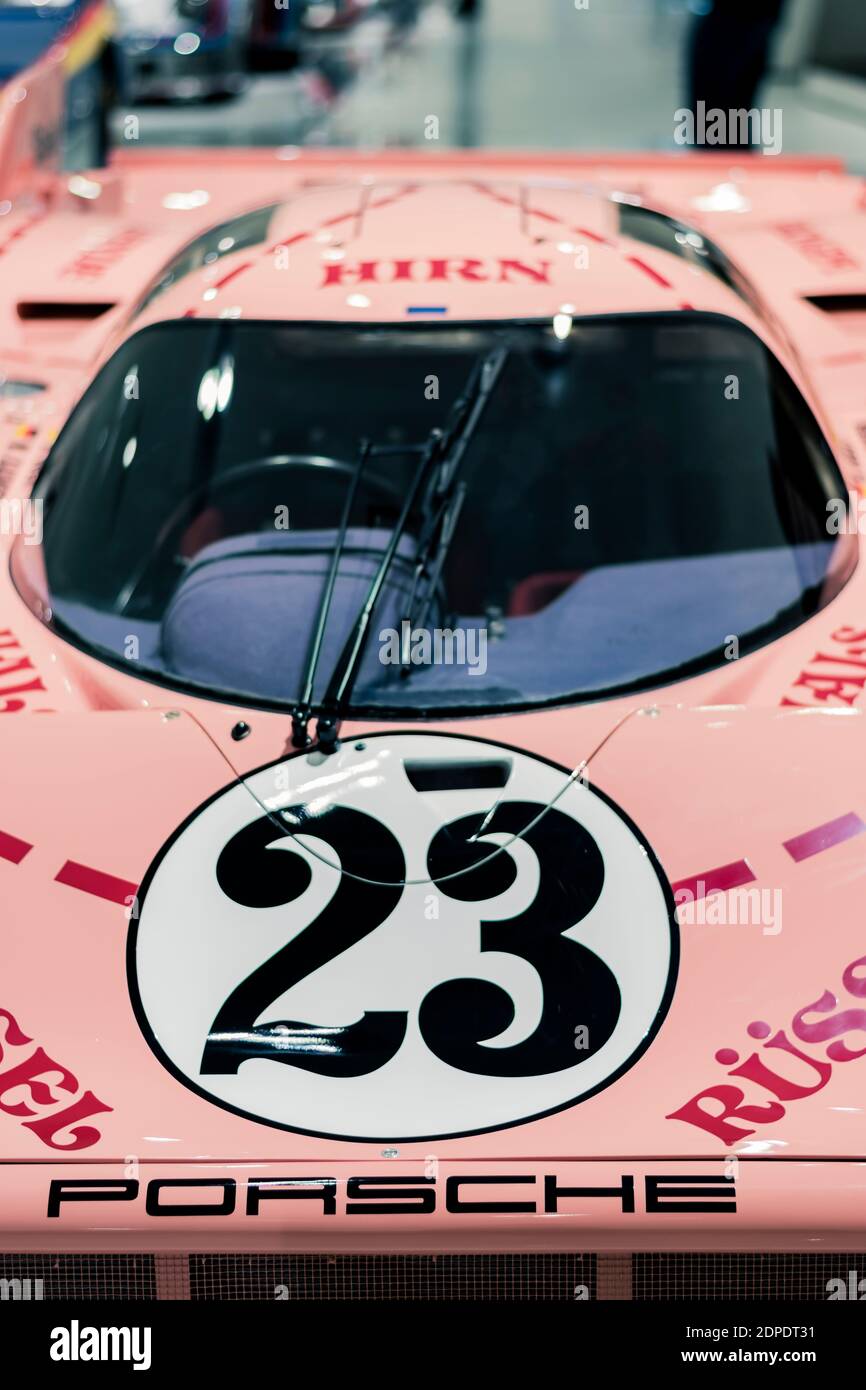 STUTTGART, Germany 6 March 2020: The Porsche 917-20 in “Pink Pig ...