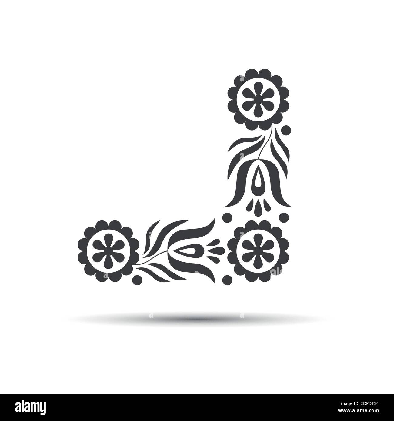 Traditional folk pattern, vector illustration of simple folk symbol ...
