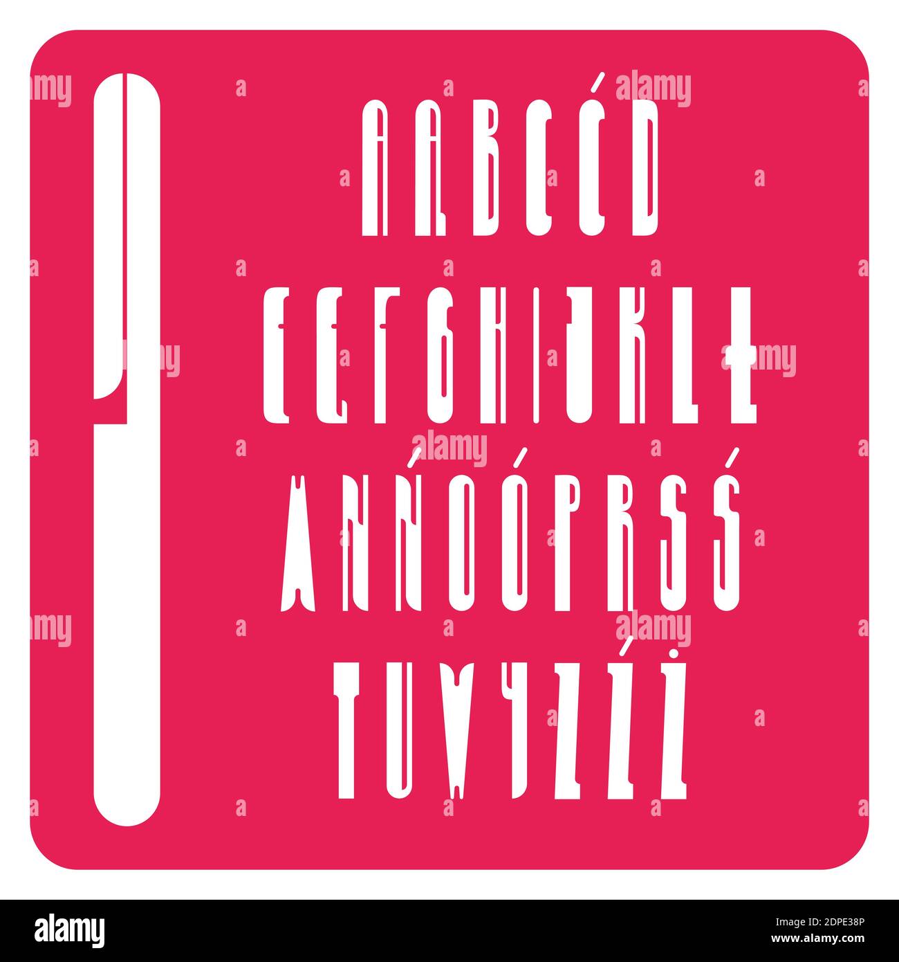 Polish Alphabet with decorative Capital Letters Stock Vector Image ...