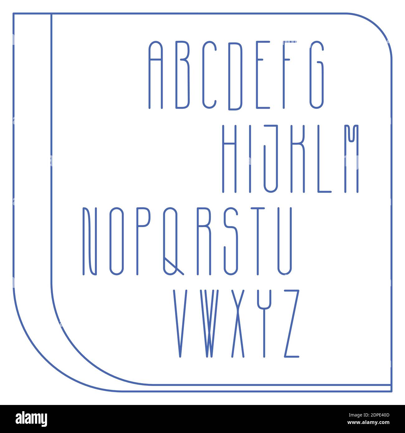 Narrow alphabet hi-res stock photography and images - Alamy