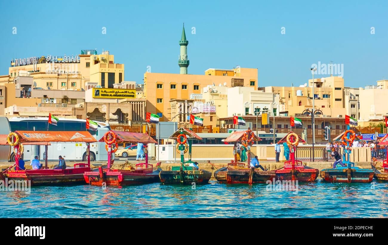 Dubai, UAE - January 31, 2020: Waterfront near the Spice Market in ...