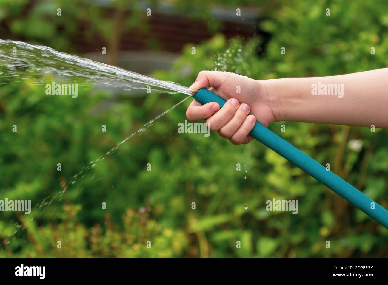 Hose water finger hi-res stock photography and images - Alamy