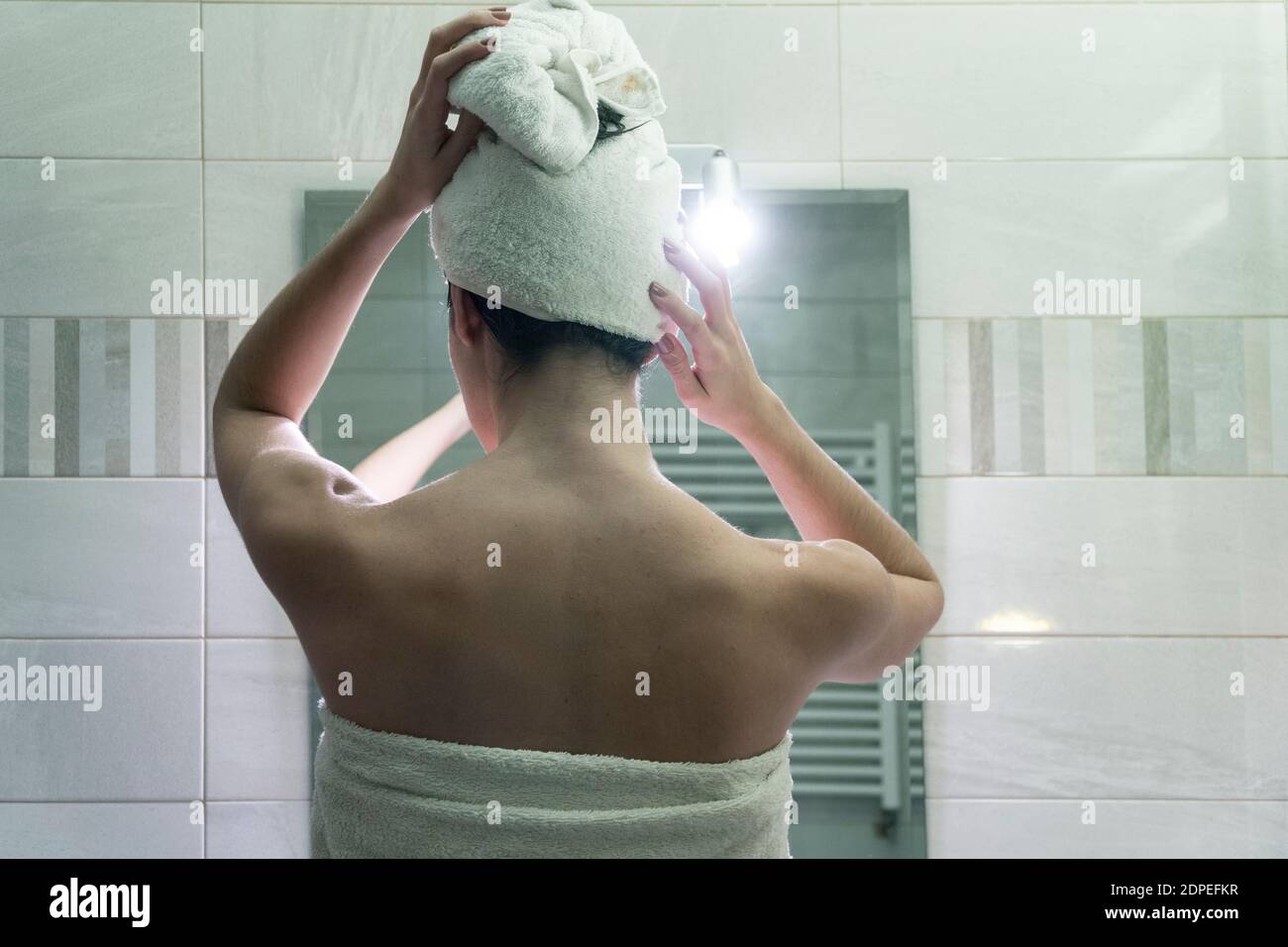 Woman wet body after bath hi-res stock photography and images - Alamy