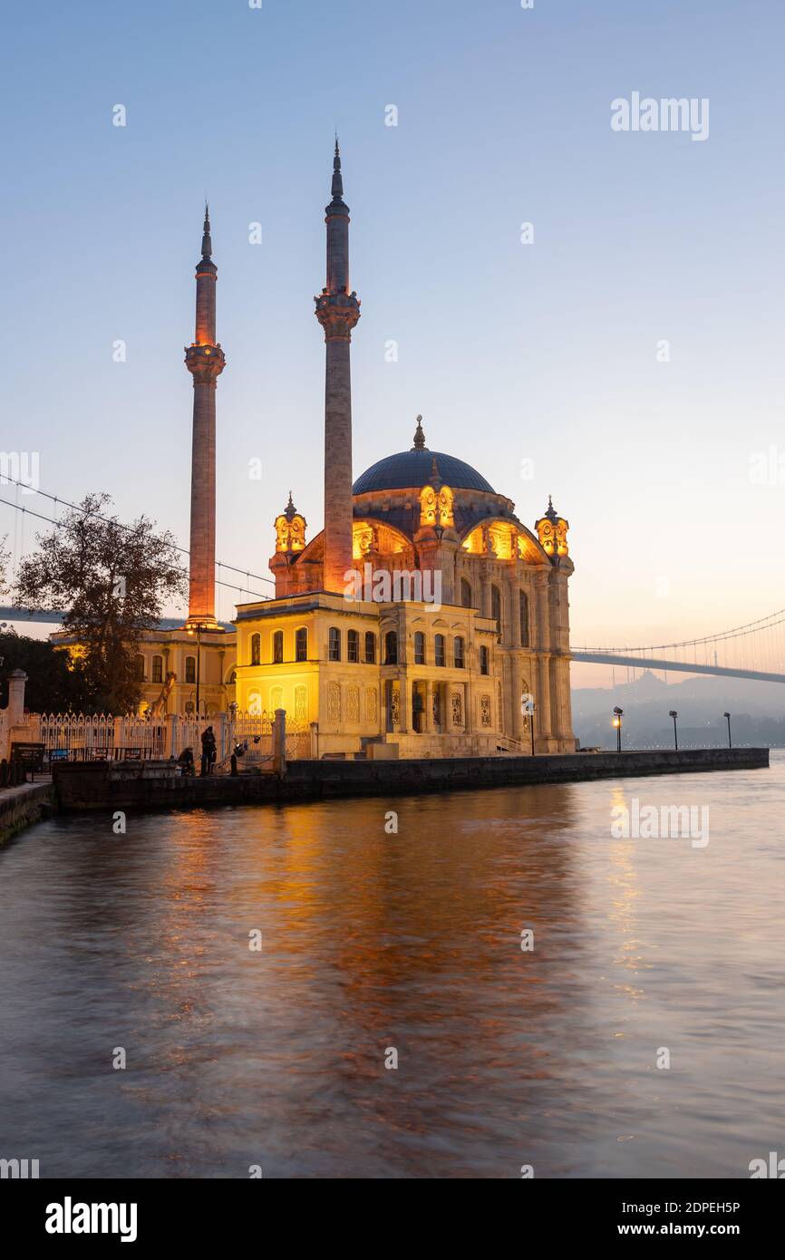 Ortakoy Buyuk Mecidiye Mosque in Istanbul City, Turkey Stock Photo - Alamy