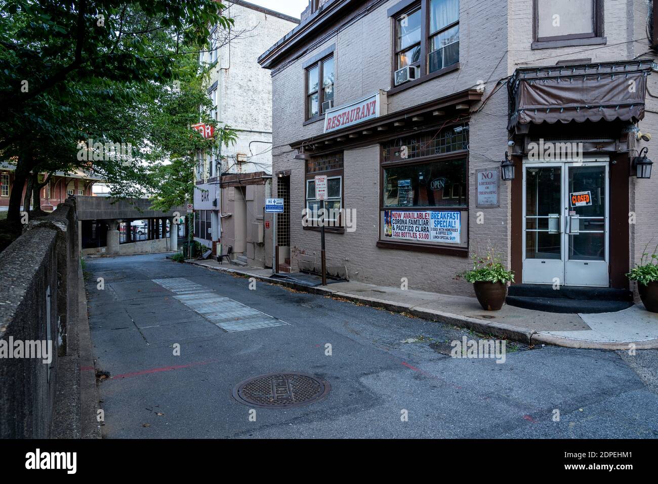 The old bars in a back alley in Harrisburg, Pennsylvania Stock Photo ...
