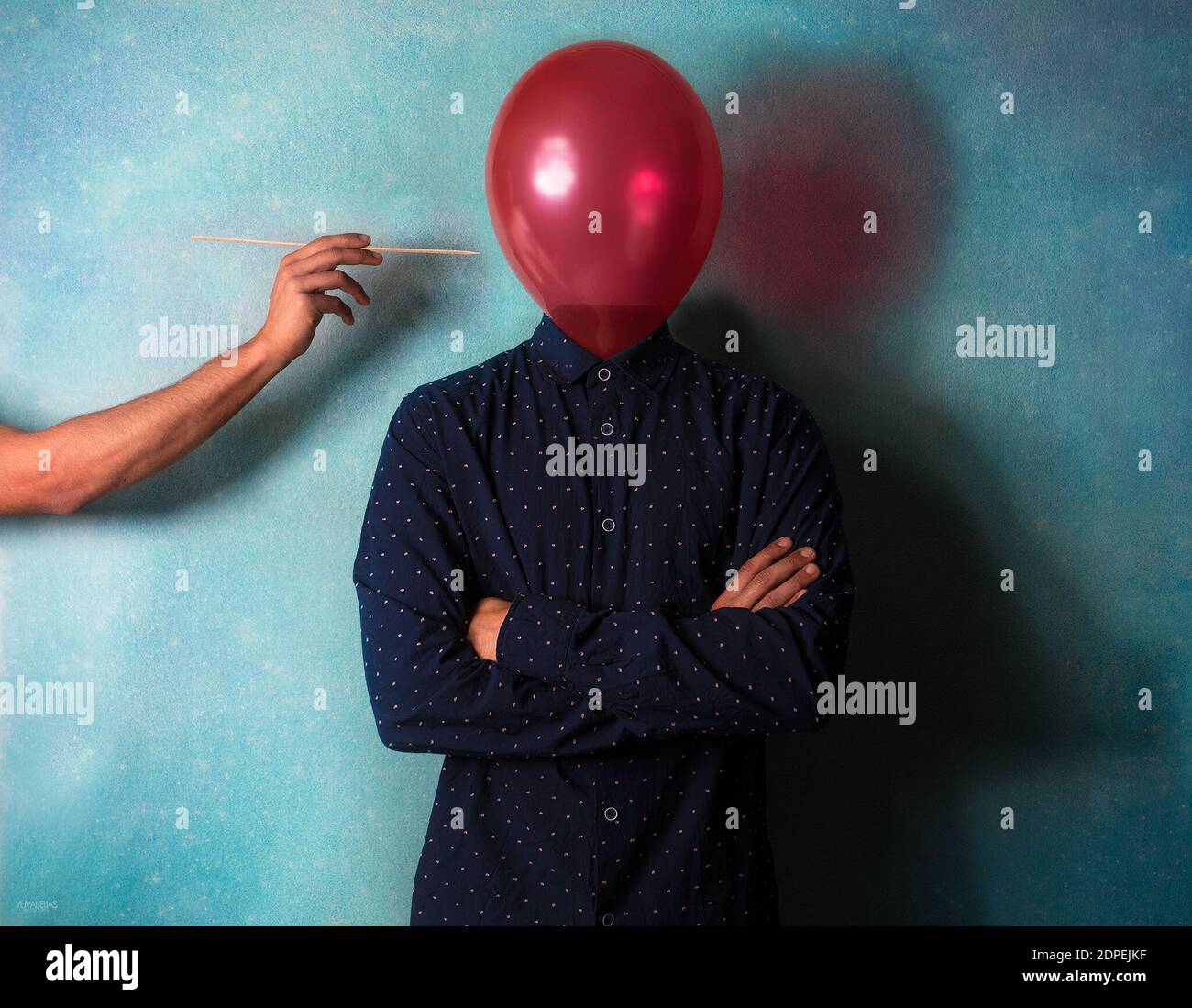 Image man hand holding balloon hi-res stock photography and images - Alamy