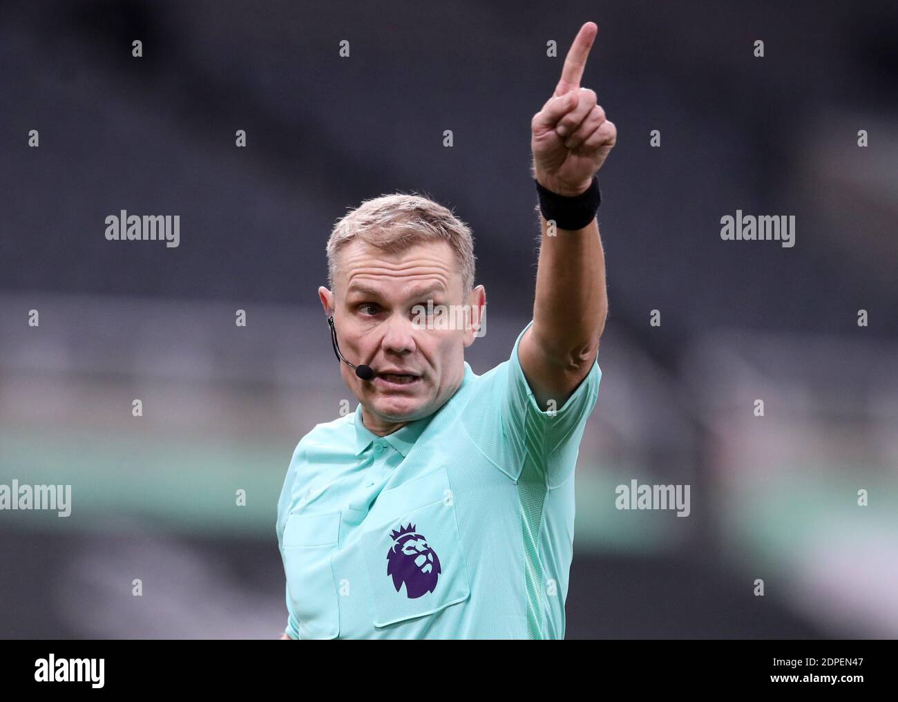 Referee Graham Scott during the Premier League match at St James' Park ...