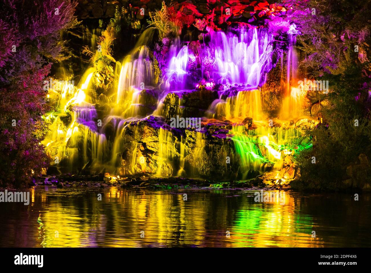 Waterfall in neon color hi-res stock photography and images - Alamy
