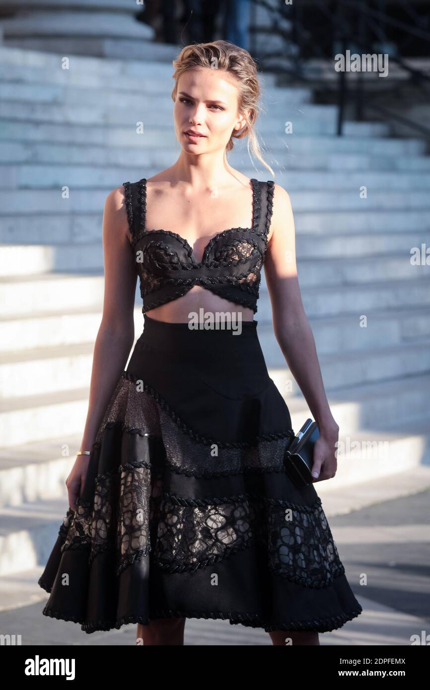 Natasha Poly attending Versace's Fall-Winter 2015/2016 Haute Couture ...
