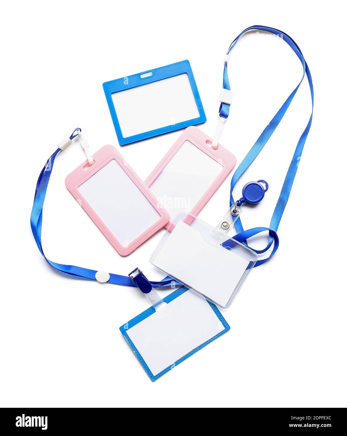 Blank badges on white background Stock Photo - Alamy
