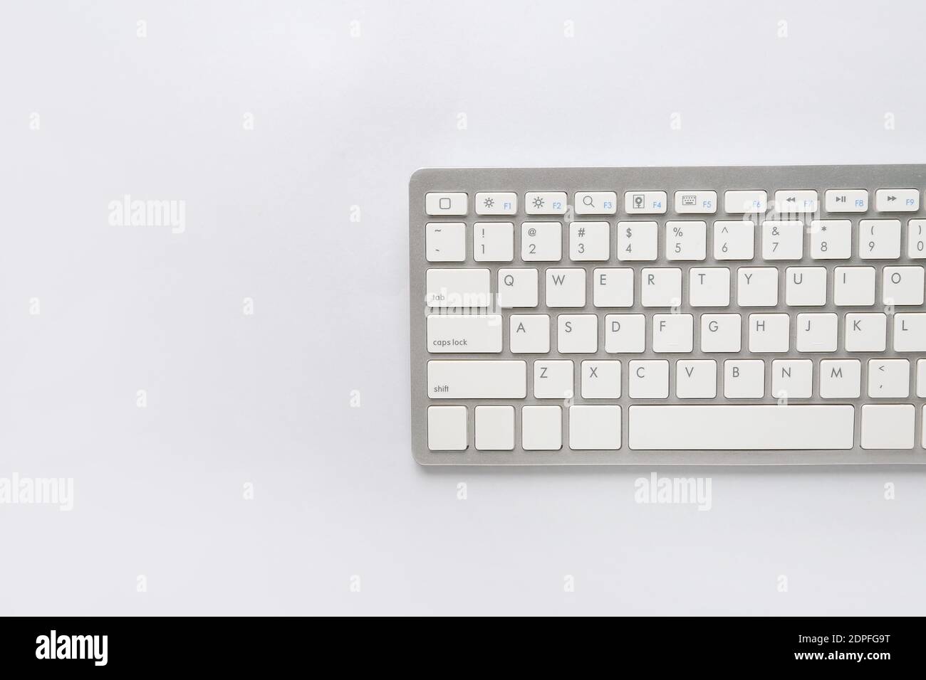 Computer keyboard on white background Stock Photo - Alamy