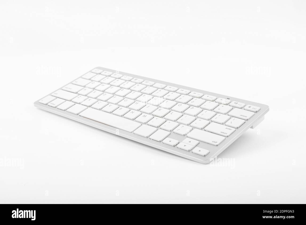 Computer keyboard on white background Stock Photo - Alamy