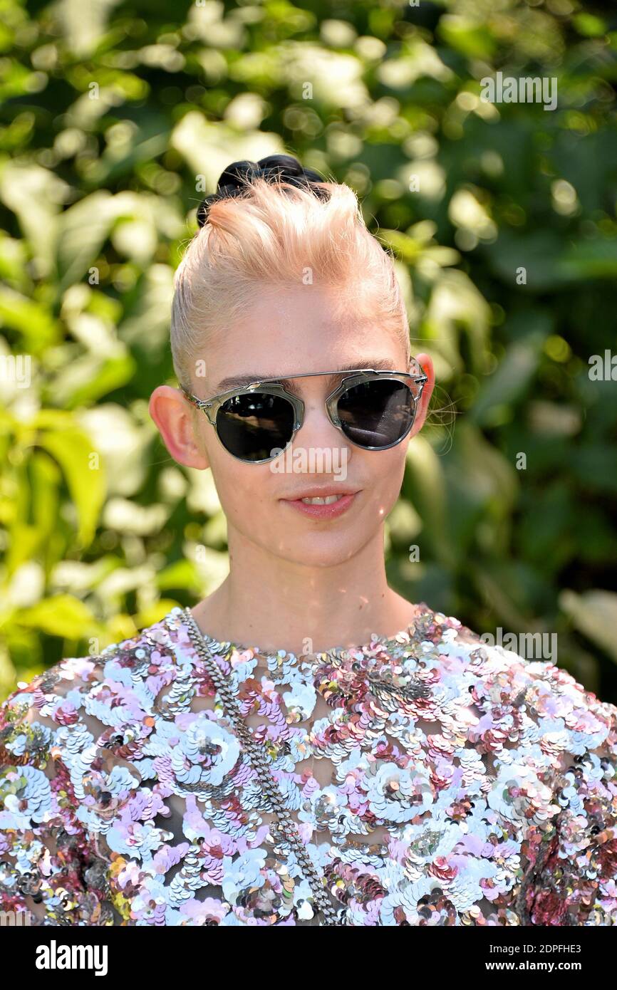 Grimes attending Dior's Fall-Winter 2015/2016 Haute Couture collection ...
